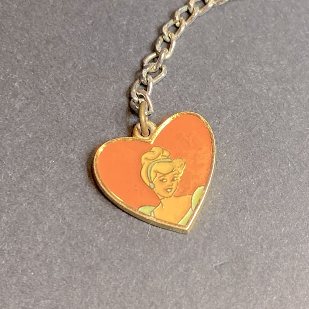 Vintage Disney Cinderella Charm For Bracelet - Gem